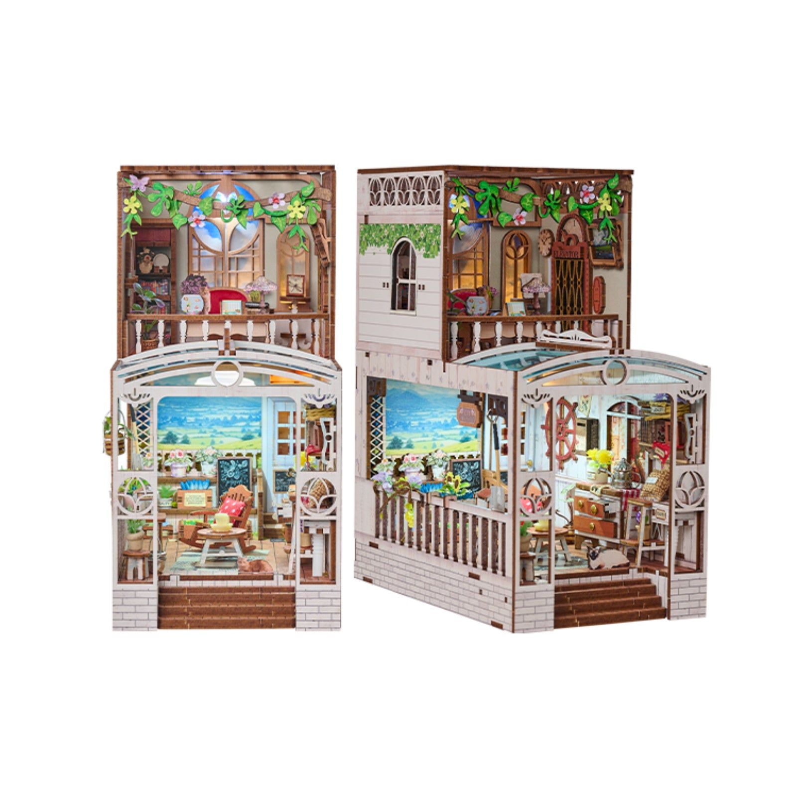 Book Nook - 3D Miniaturhaus - DIY - SL-32 - Happy Moments inkl. Licht – Happybausteine